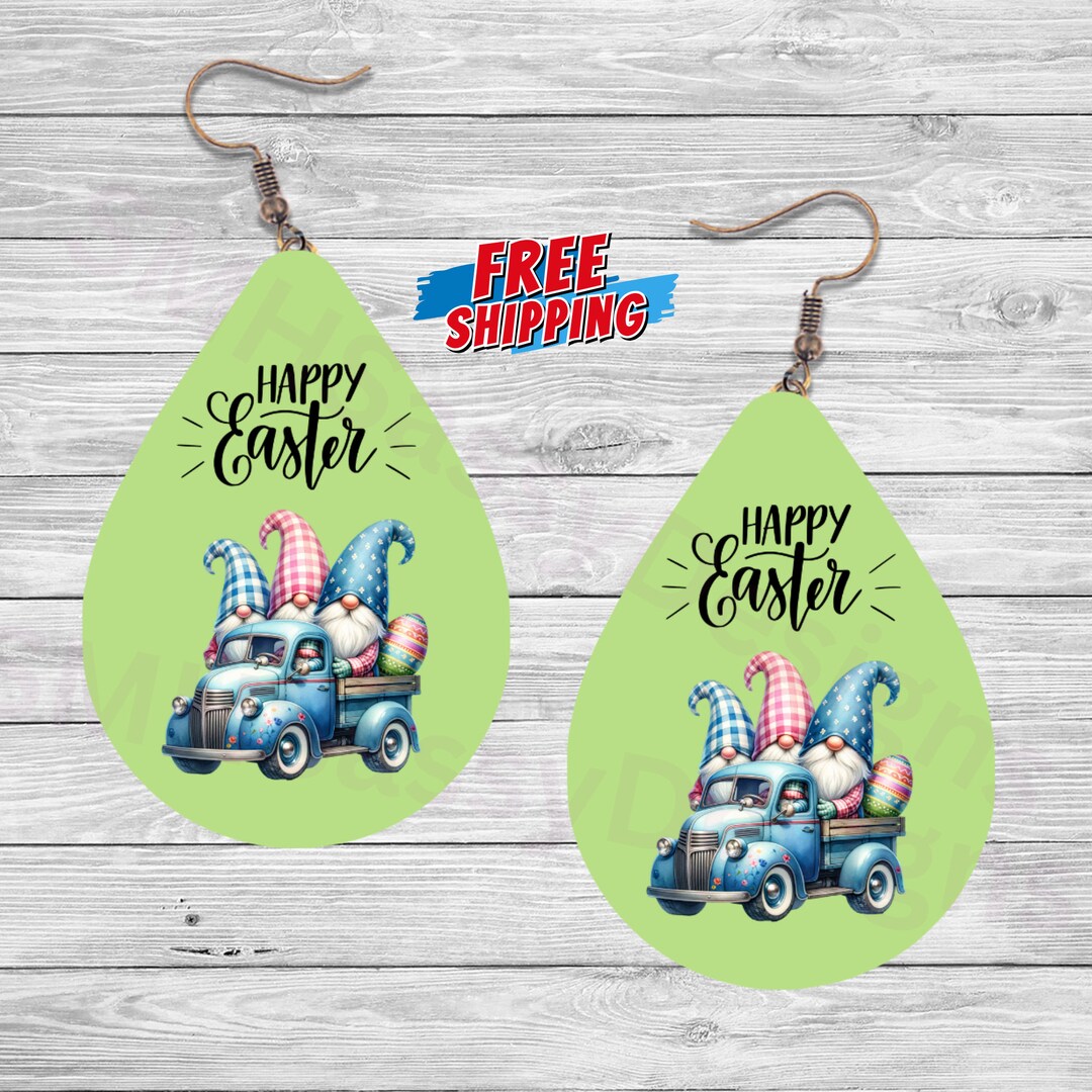 Easter Gnome Earrings Easter Earrings Gnome Earrings Gift for Her Gnome Lover Easter Jewelry ...