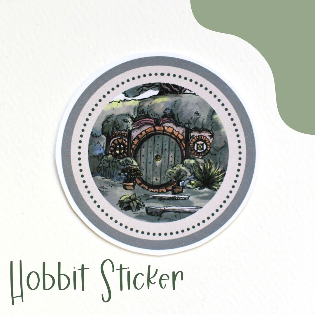 Hobbit Sticker Inspired by Tolkien | 4 Pack LOTR Stickers, Hobbit Hole ...
