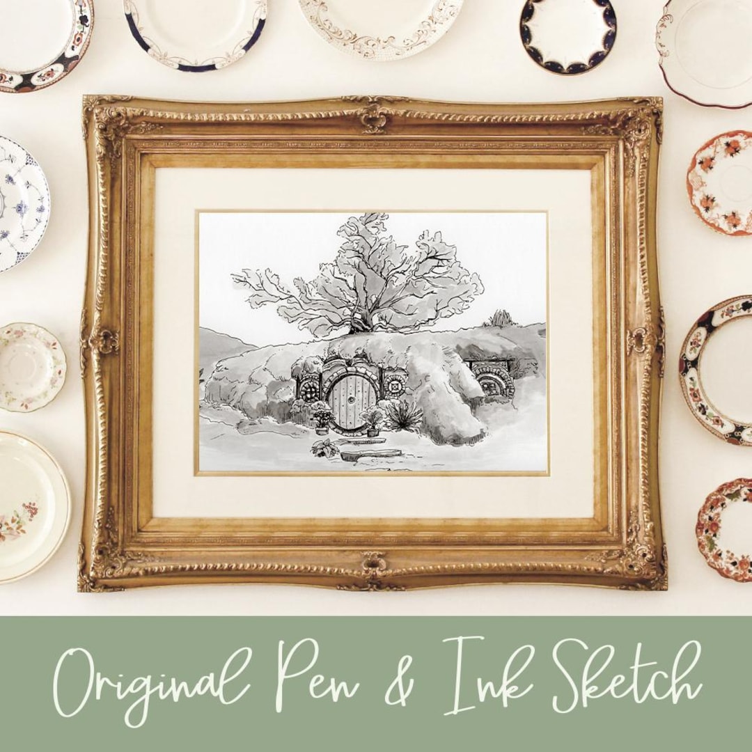 Pen & Ink Sketch | Not a Print, Original Art | Hobbit Art Inspired by ...