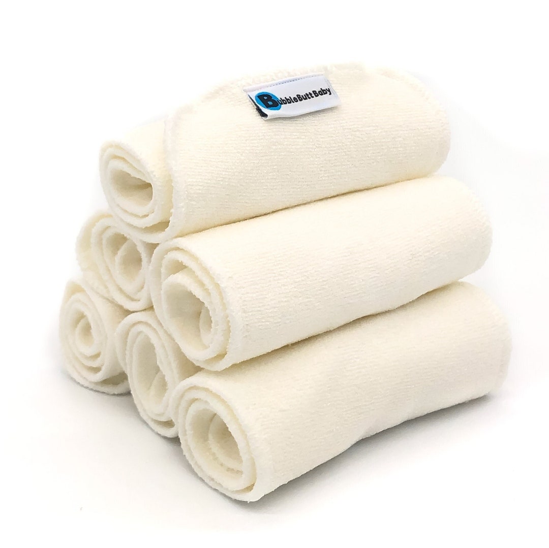 Bamboo Cloth Diaper Insert booster 6 Pack by Bubble Butt Baby Diapers ...