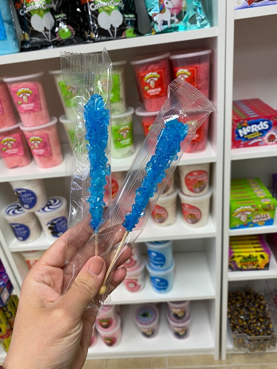 1 Blue Raspberry Rock Candy on Stick Candy Gift Rock Candy - Etsy