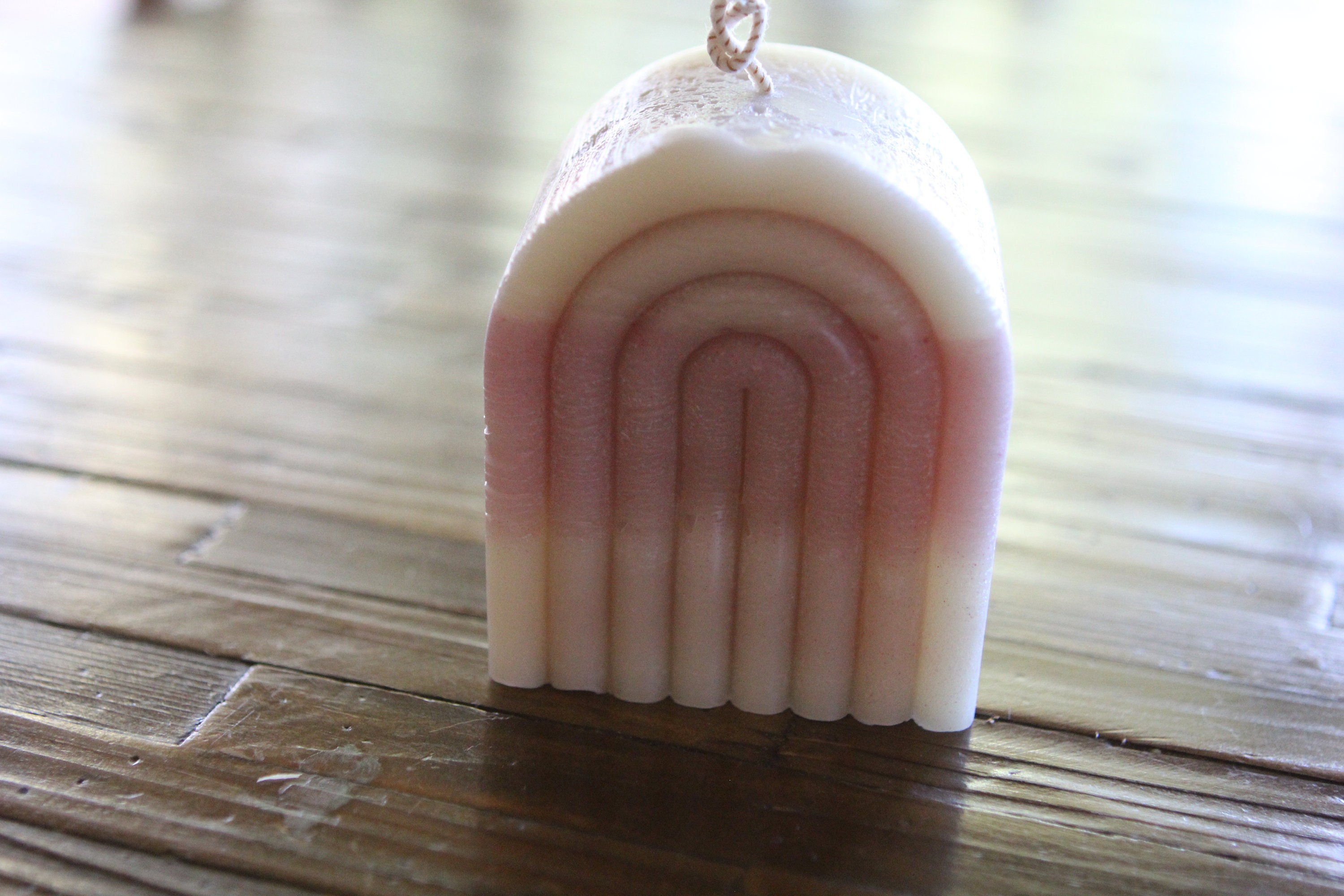 Rainbow Beeswax Candles 100% Beeswax and Natural Plant Dyes Cute Retro ...