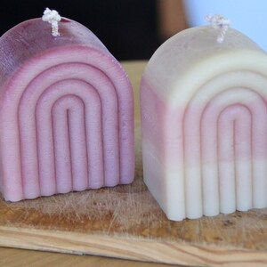Rainbow Beeswax Candles 100% Beeswax and Natural Plant Dyes Cute Retro ...