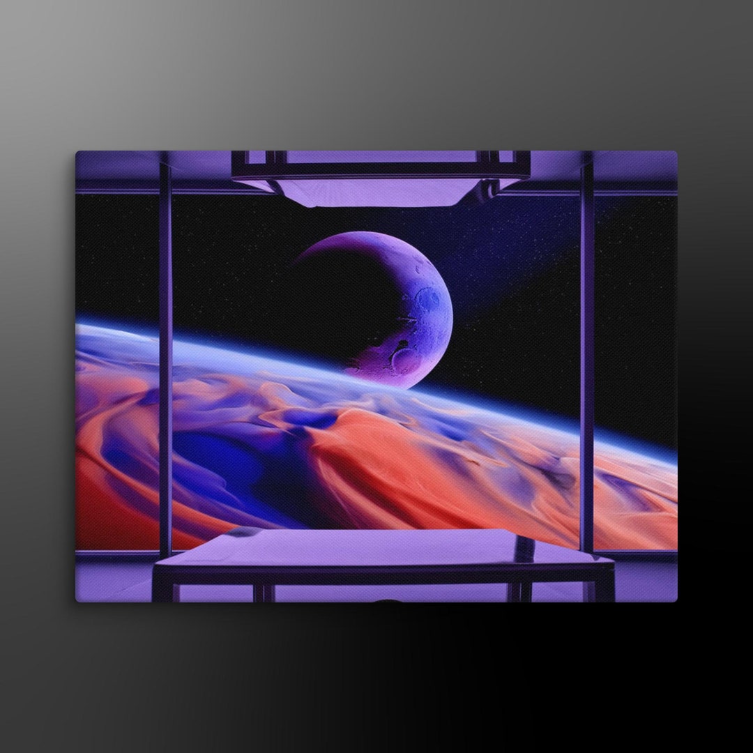 Window Into Space Astronomy Wall Art Canvas - Etsy