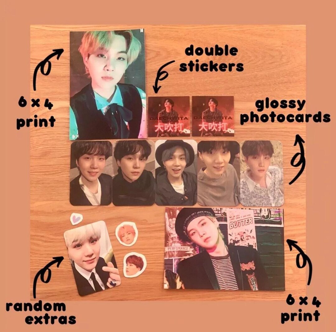 BTS Yoongi Fanmade Pack Photocards + Prints + Stickers - Etsy