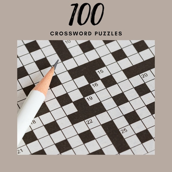 100 Crossword Puzzles PDF printable | Etsy