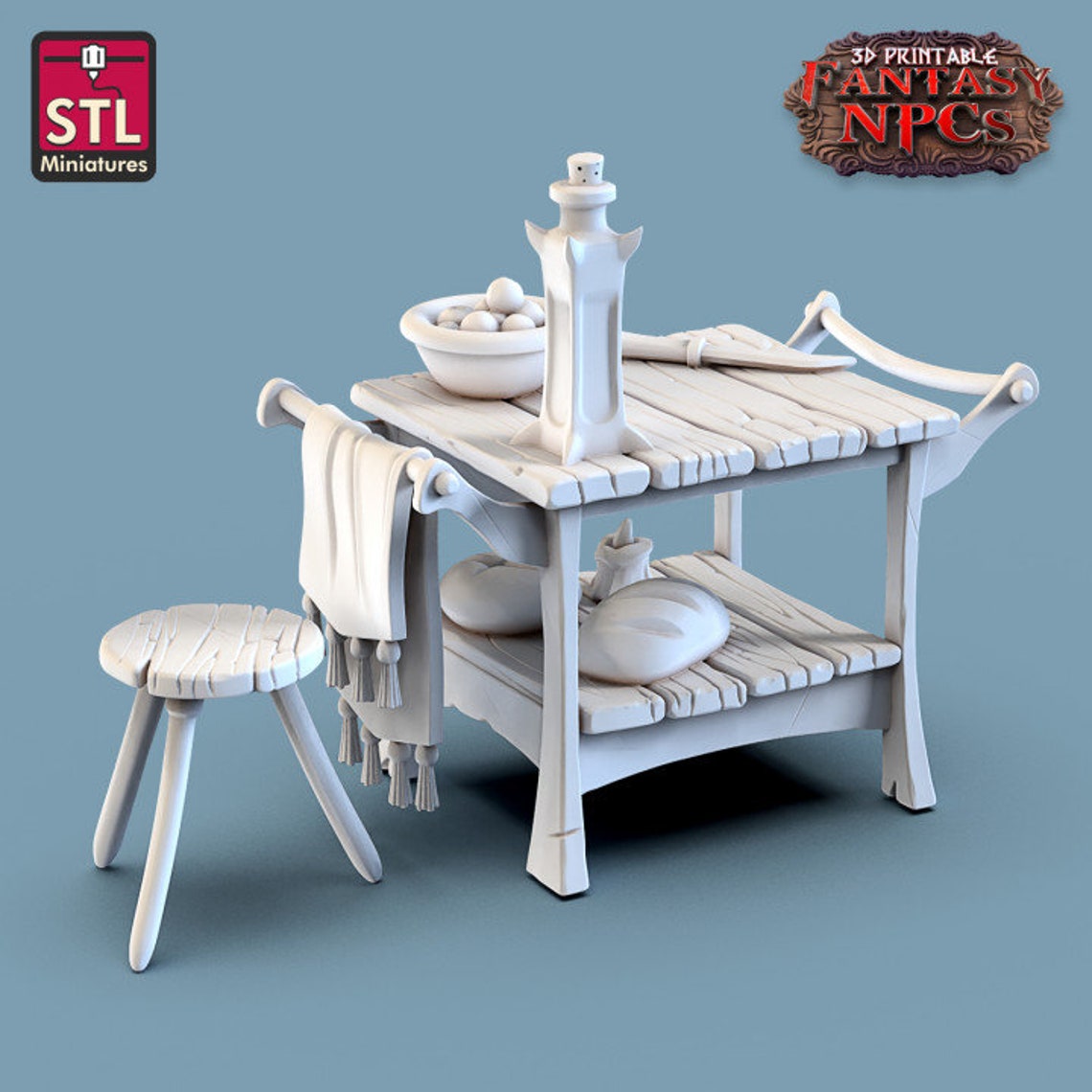 The Cook Set by STL Miniatures 3D Printed Dnd Pathfinder - Etsy