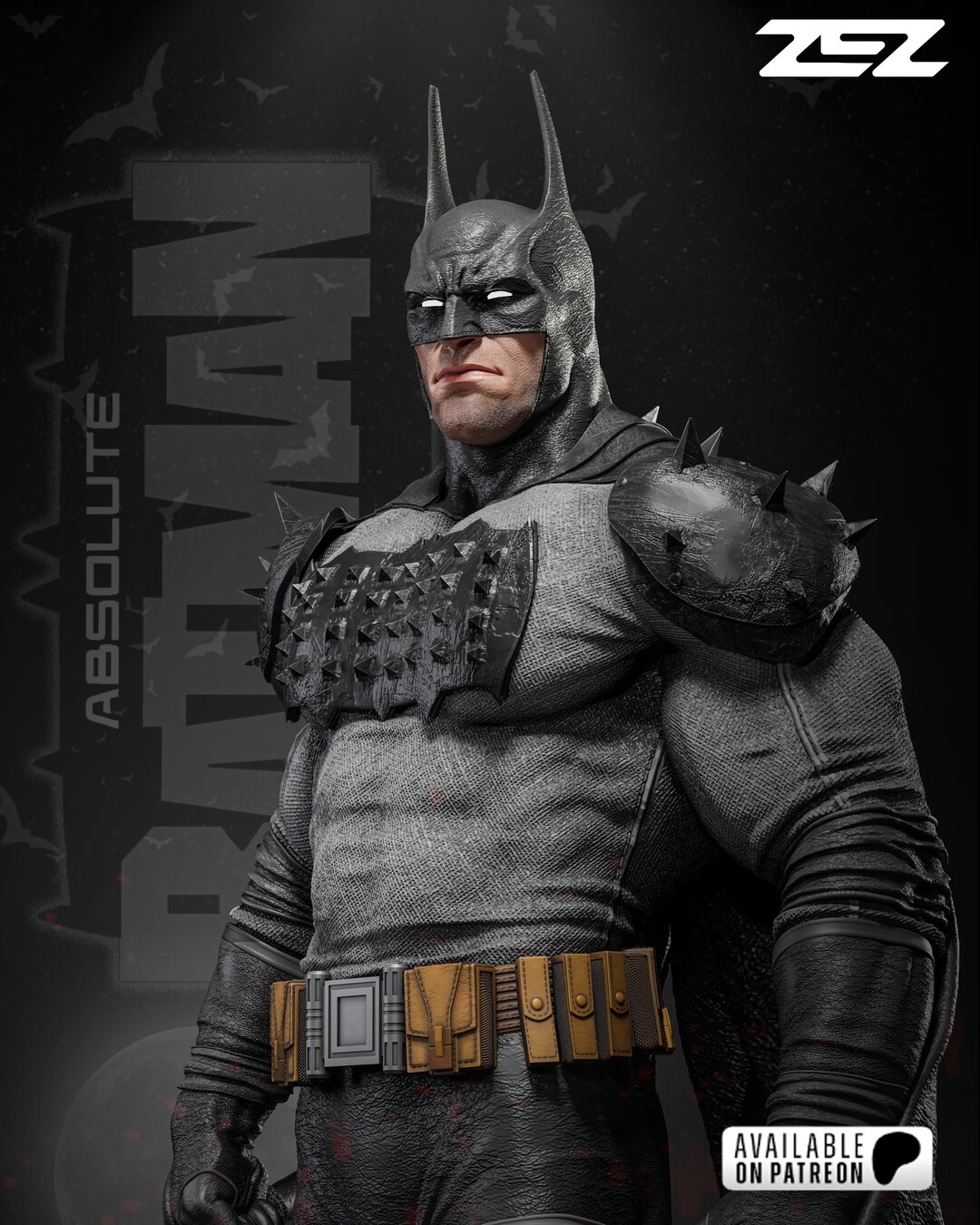 Batman Absolute Statue by ZEZ Studios 3D Printed Resin Statues and ...