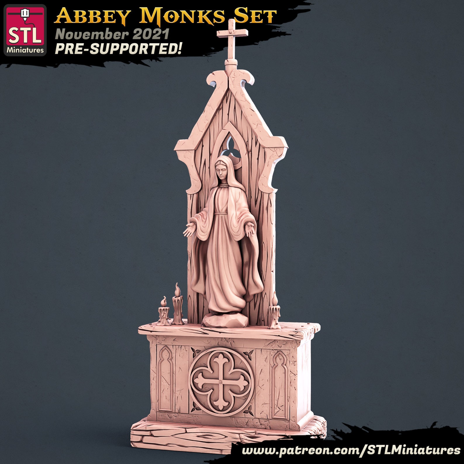 The Abbey Monks part 2 by STL Miniatures 3D Printed Dnd - Etsy