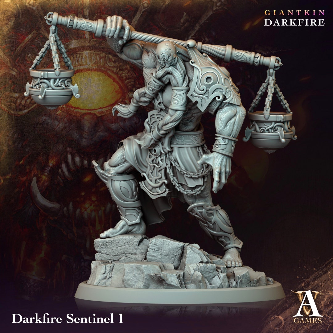 Giantkin Darkfire part 3 by Archvillain Games 3D Printed Dnd Pathfinder ...