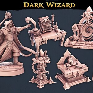 The Dark Wizard by STL Miniatures 3D Printed Dnd Pathfinder Tabletop ...