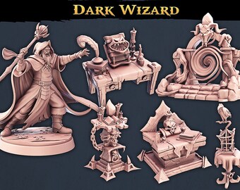 The Wizard by STL Miniatures 3D Printed Dnd Pathfinder - Etsy