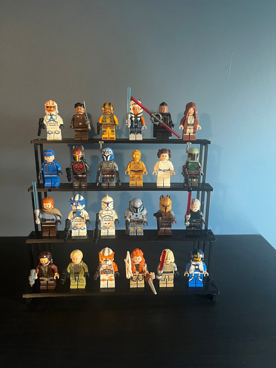 LEGO Minifigure Display Stand for 24 Minifigures for Star Wars, Marvel ...