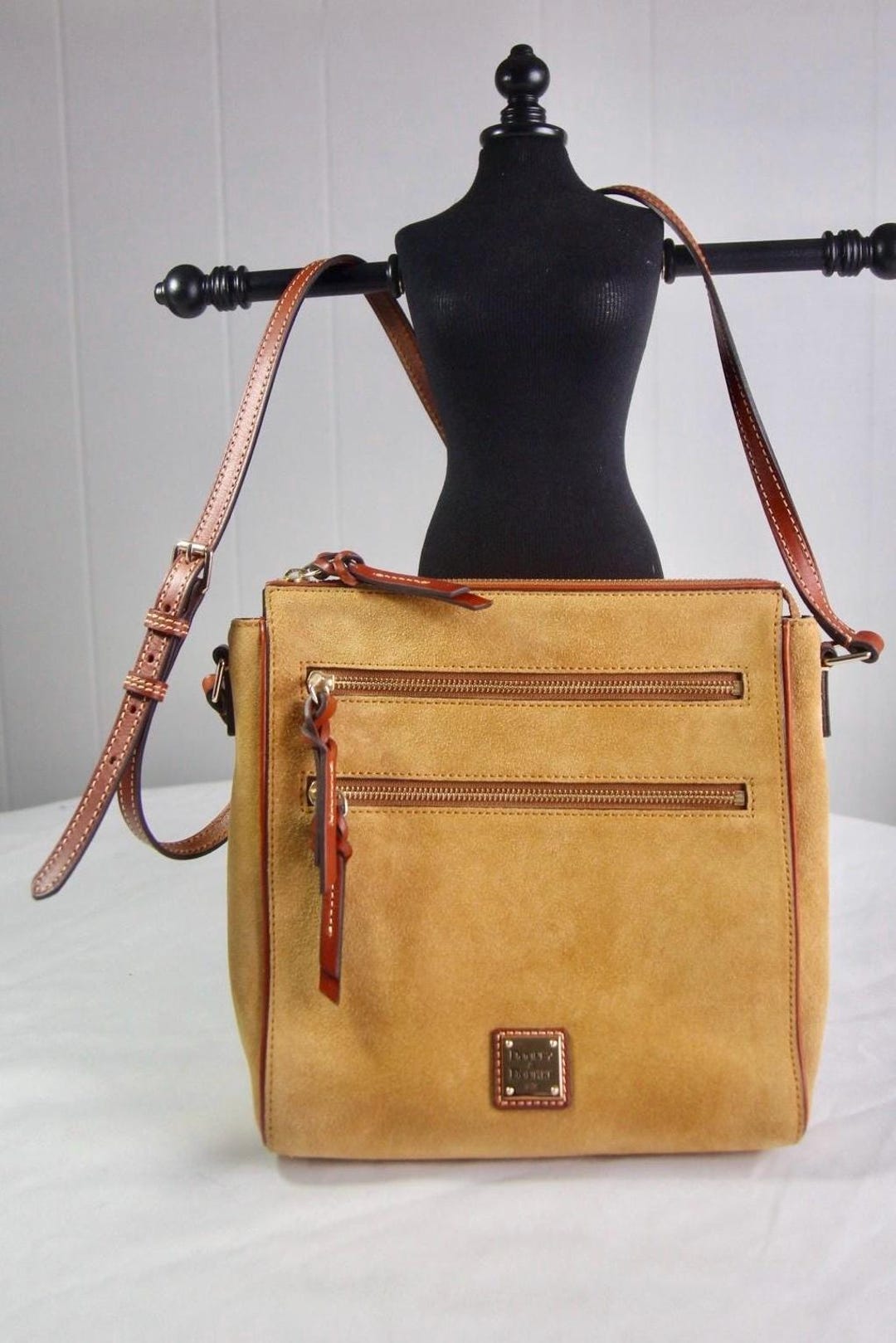 Dooney & Bourke Amber Suede Leather Purse Triple Zip Crossbody Bag - Etsy