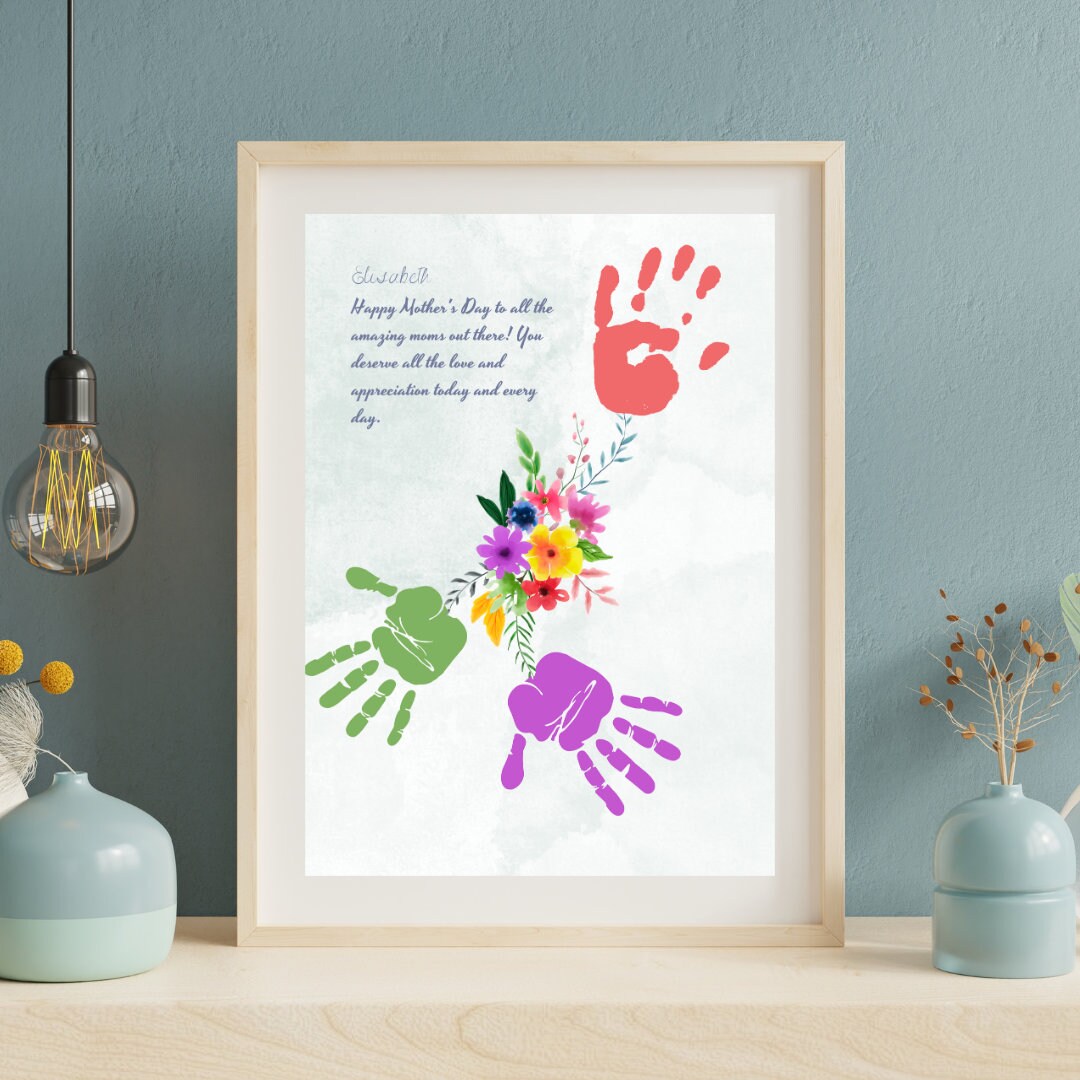 Teacher Appreciation Gift Handprint Art Instant Download. Printable ...