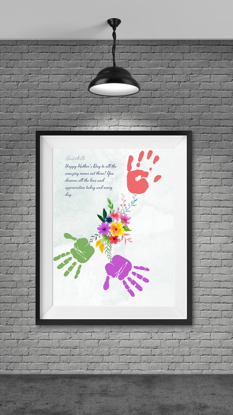 Teacher Appreciation Gift Handprint Art Instant Download. Printable ...