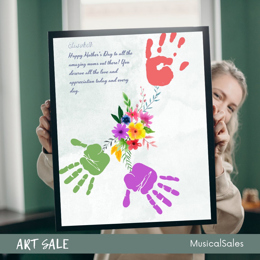 Teacher Appreciation Gift Handprint Art Instant Download. Printable ...