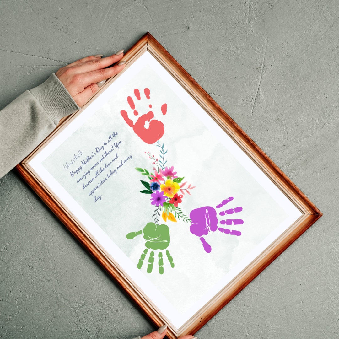 Teacher Appreciation Gift Handprint Art Instant Download. Printable ...