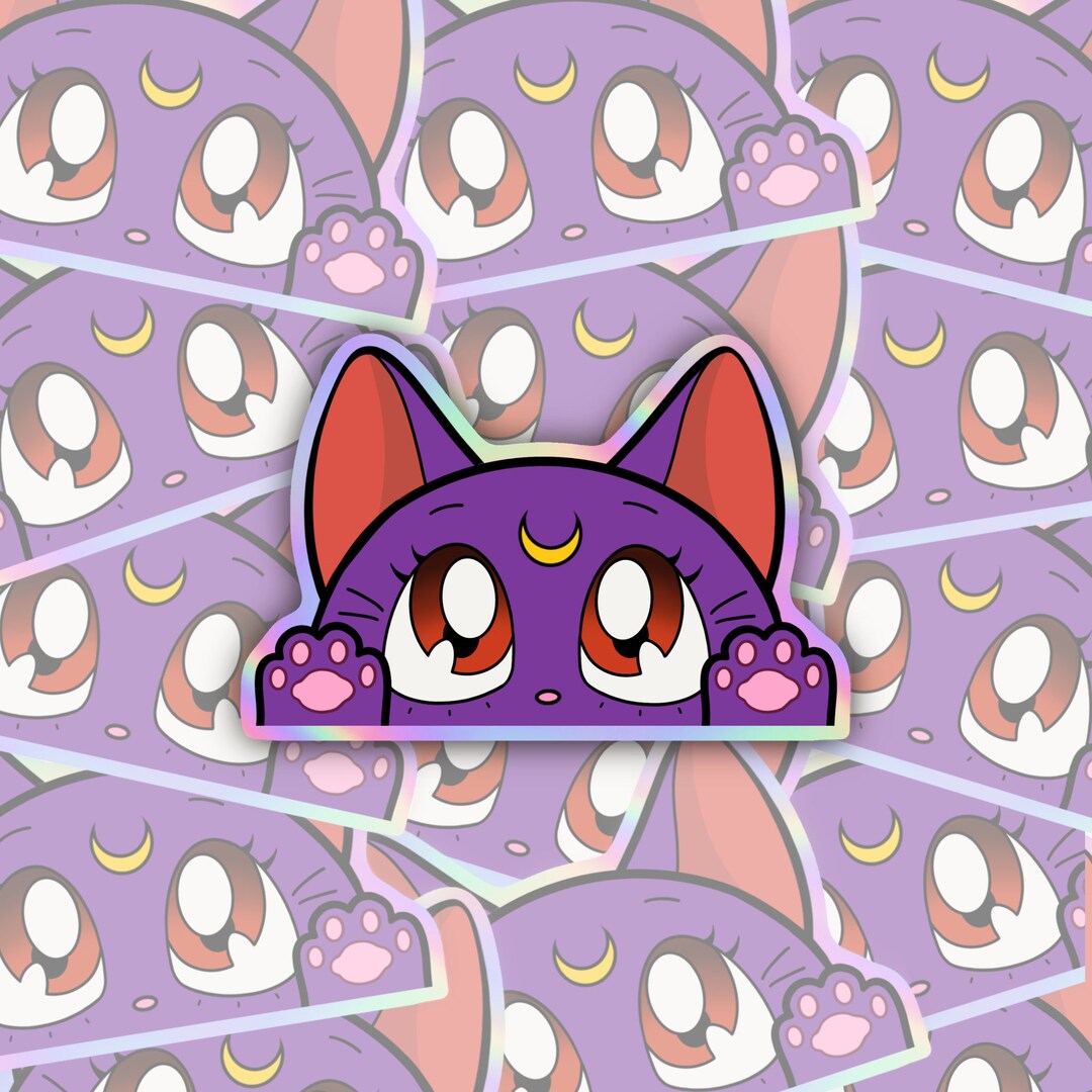 Holographic Anime Cat Peekers! - Etsy
