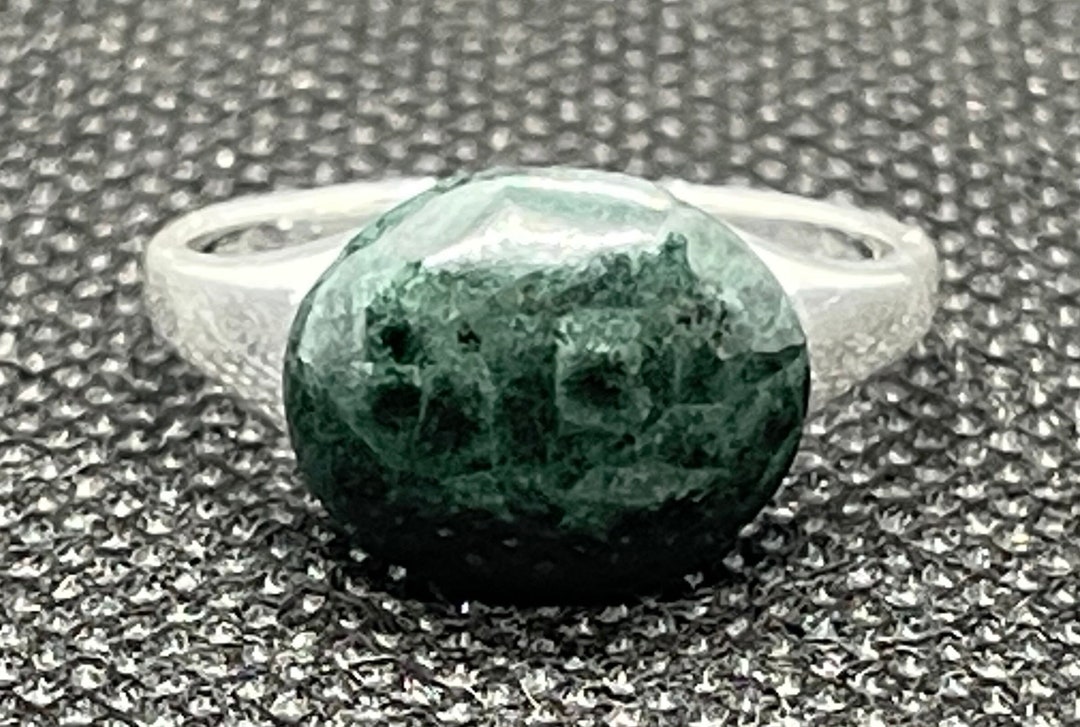 Isle Royale Greenstone Ring in a Sterling Silver Setting - Etsy