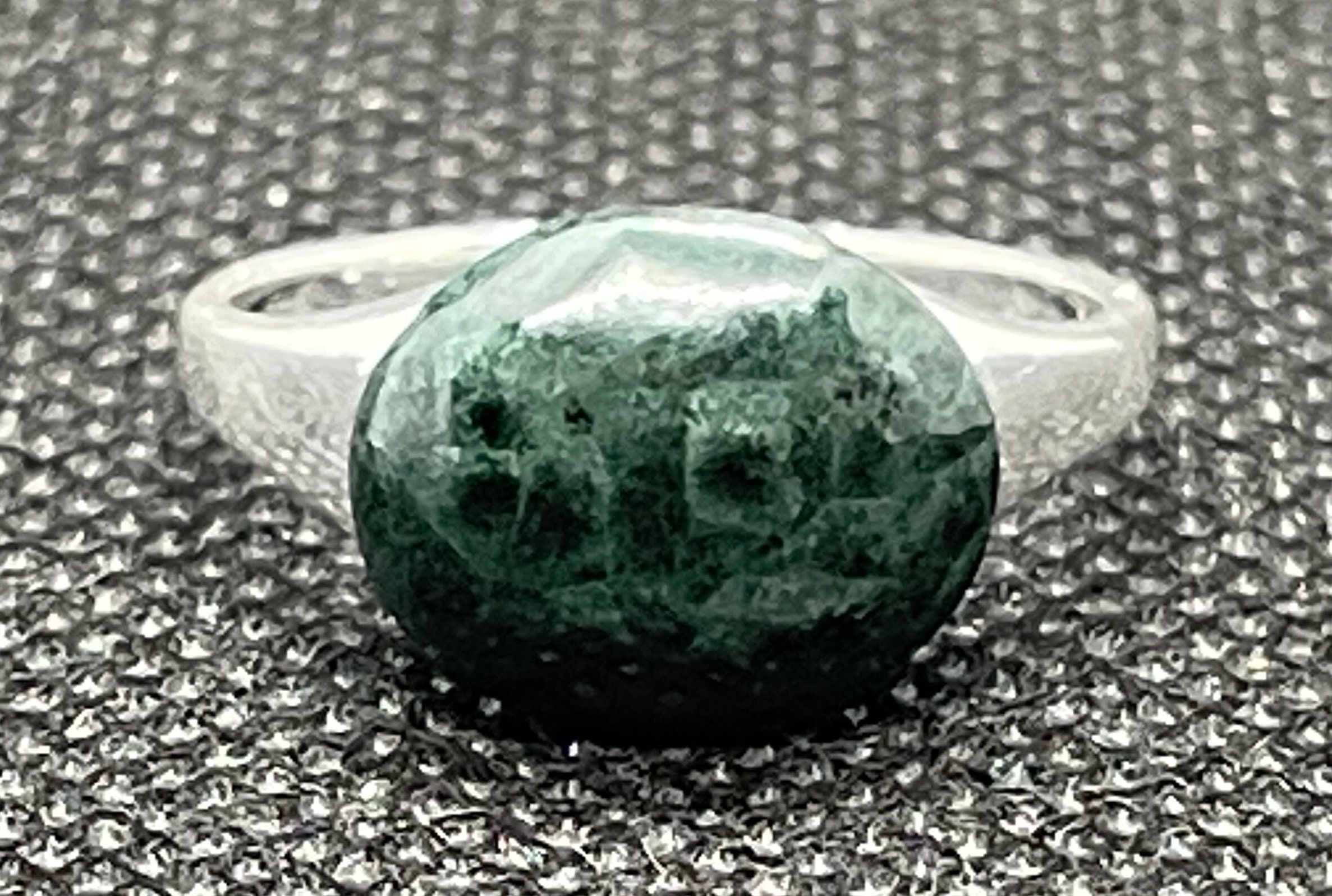 Isle Royale Greenstone Ring in a Sterling Silver Setting - Etsy