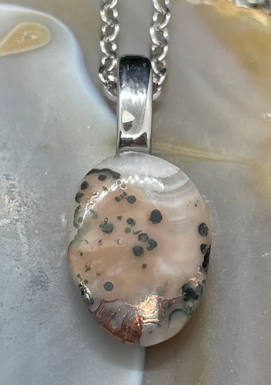 Michigan Native Copper Replacement Agate Necklace With Swarovski ...