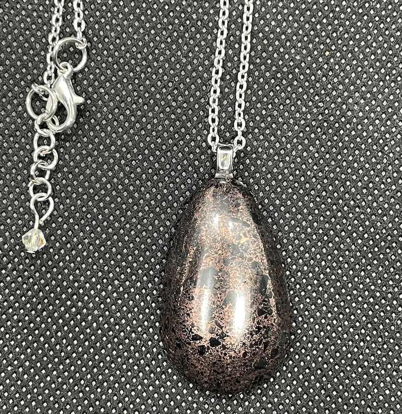 Michigan Native Copper Firebrick Necklace With Swarvorski Crystal ...