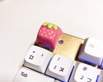 Strawberry Cow Keycap Artisan Keycap Cute Keycap | Etsy