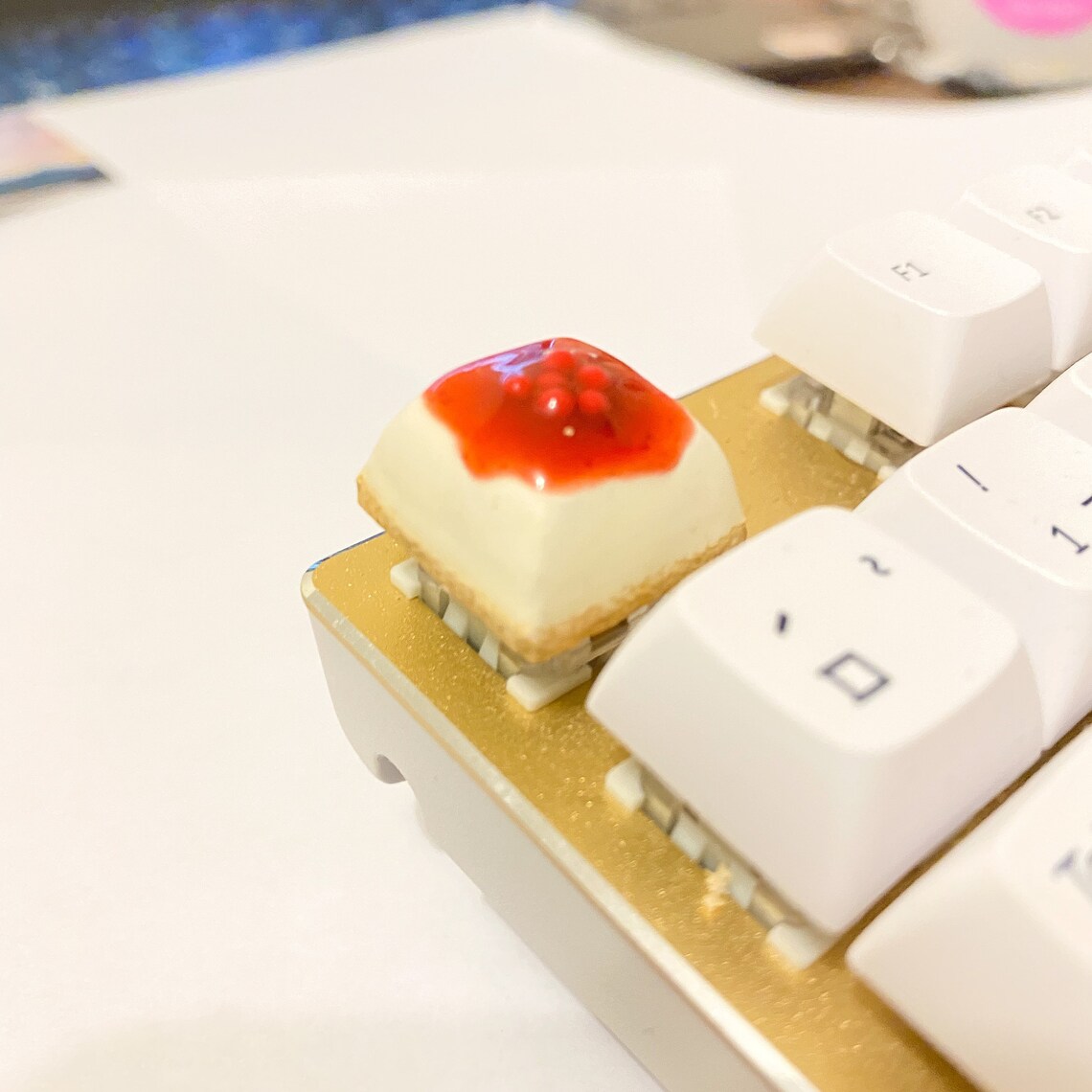 Cherry Cheesecake Keycap Artisan Keycap | Etsy