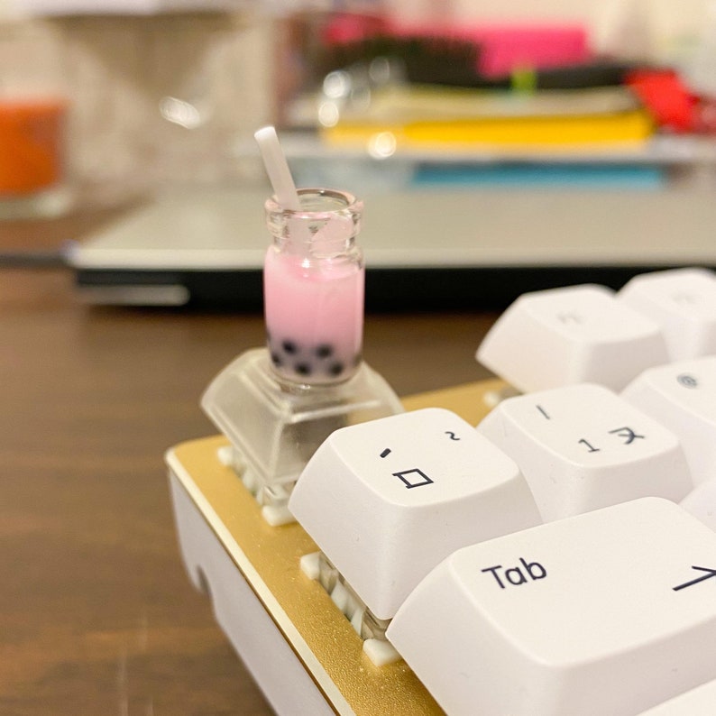 Bubble Tea Boba Keycap Artisan Keycap - Etsy Singapore