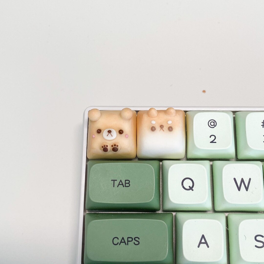 Bear Milk Bun & Shiba Milk Bun Keycap Artisan Keycap - Etsy