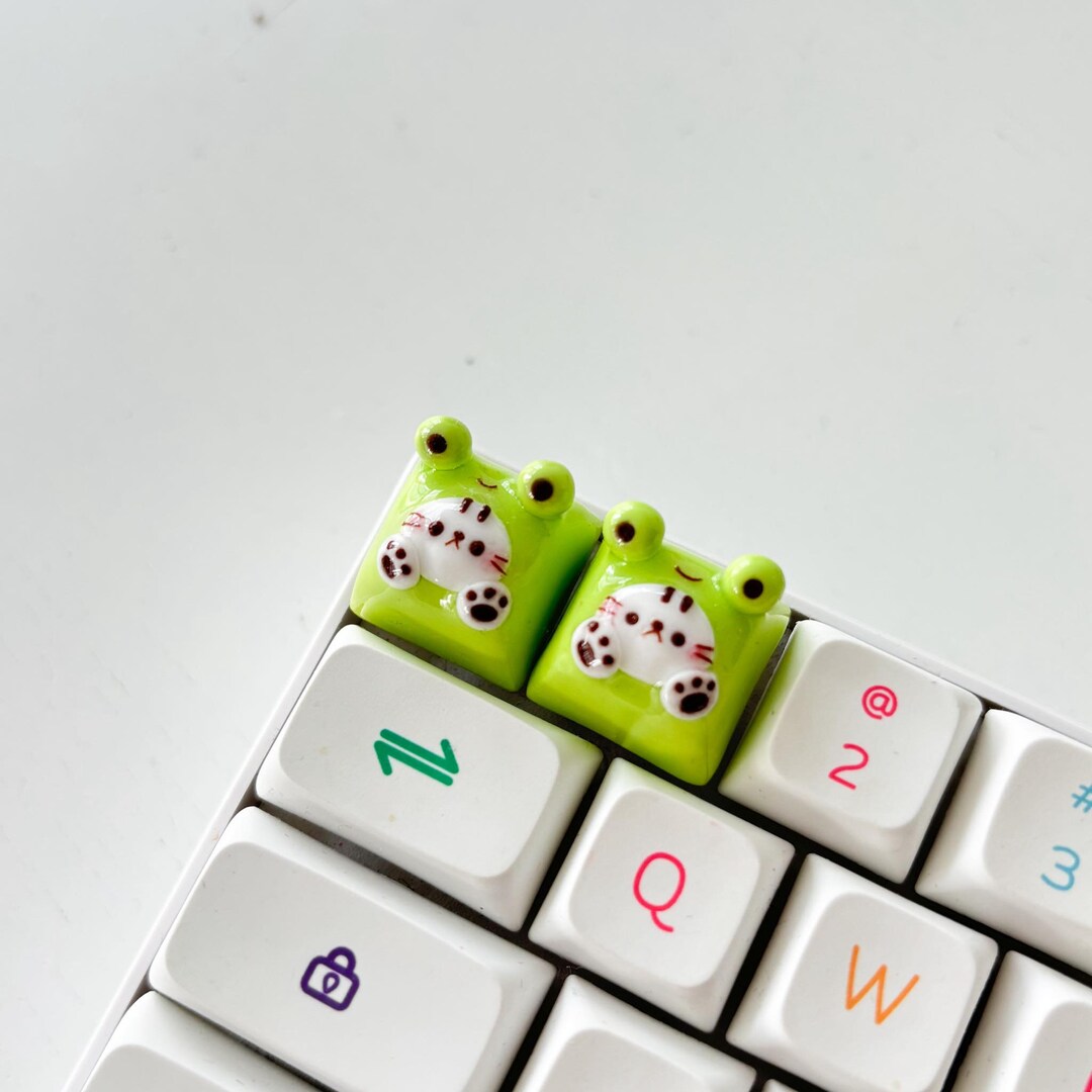 Frog Cat Keycap | Artisan Keycaps - Etsy