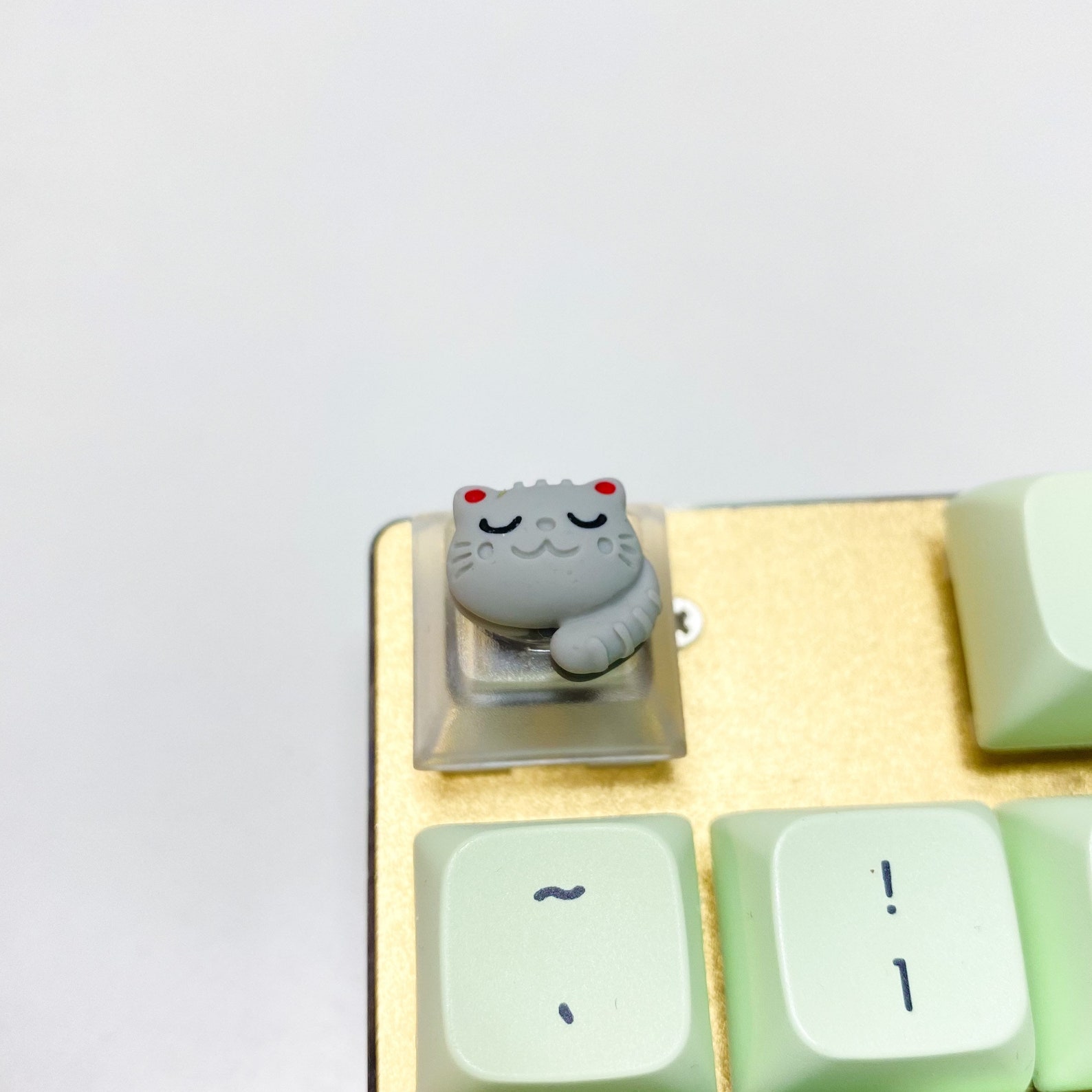 Grey Cat Kitty Keycap Artisan Keycap - Etsy Canada