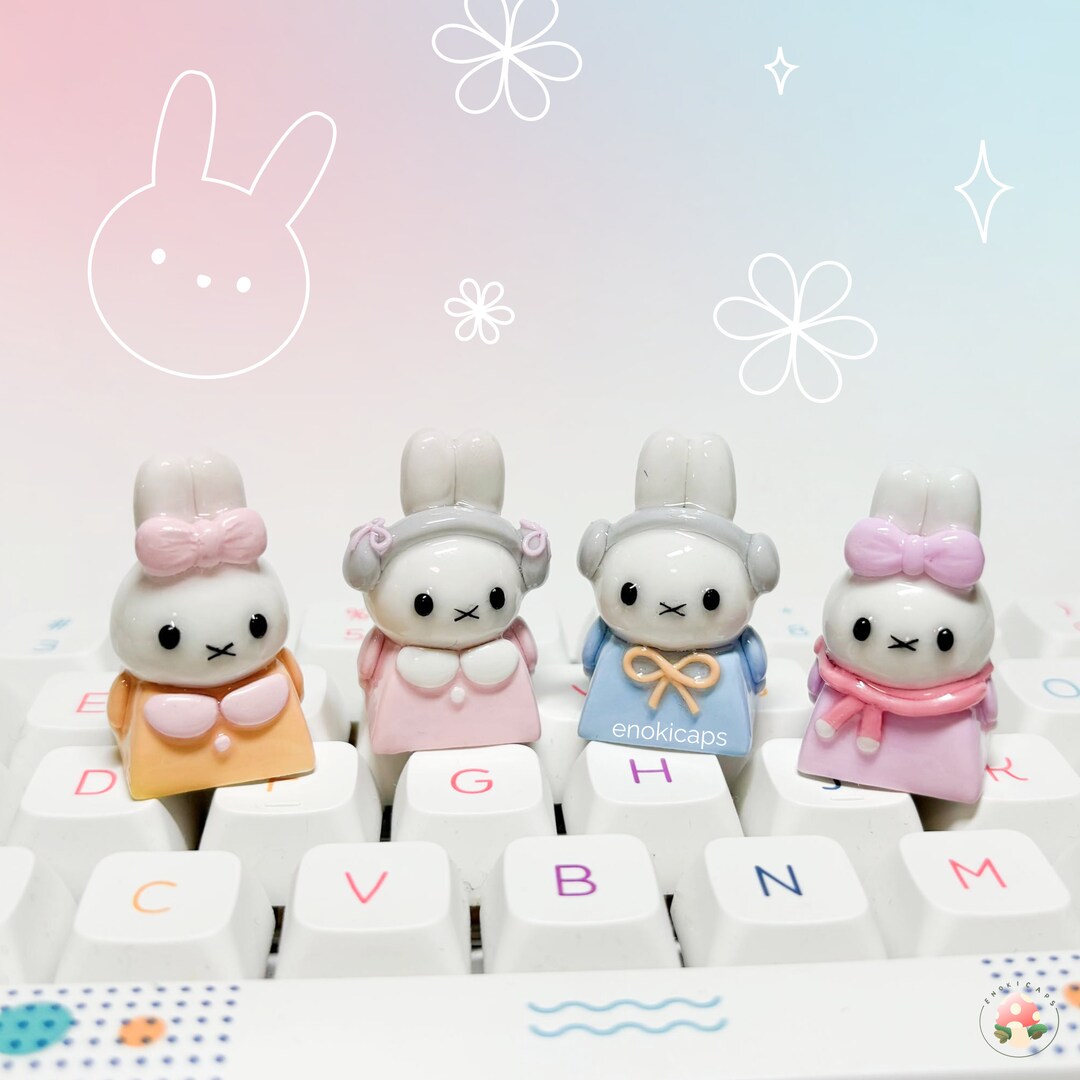 Bunny Keycap Artisan Keycap Customizable - Etsy