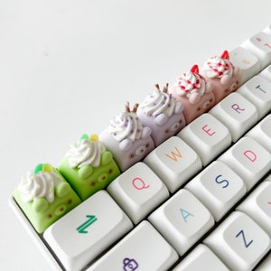 Frappucino Bears Keycaps | Milkshake Bear Keycaps | Dessert Keycap ...
