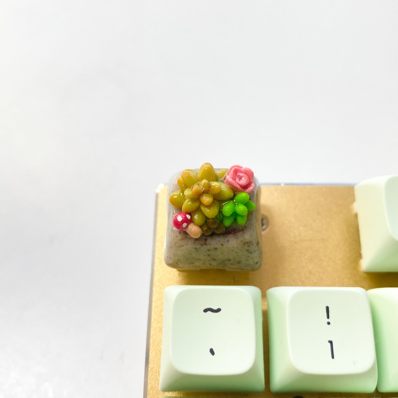Succulent Planter Flower Keycap Plant Keycap Artisan - Etsy