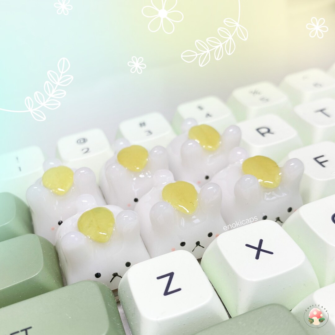 Bunny Mochi Keycap Artisan Keycap - Etsy