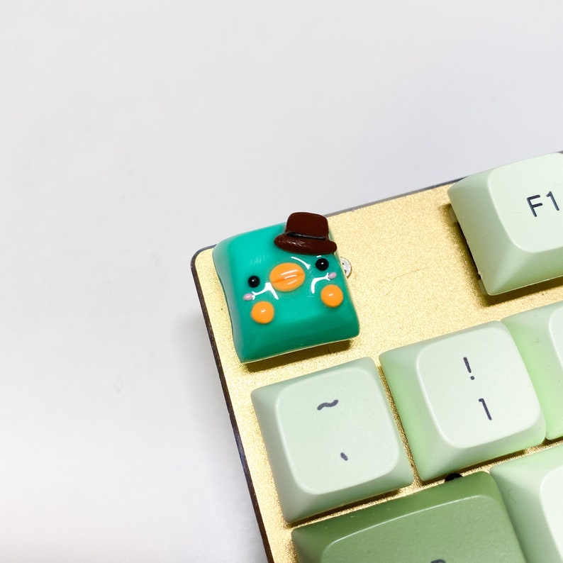 Green Platypus Keycap Artisan Keycaps - Etsy