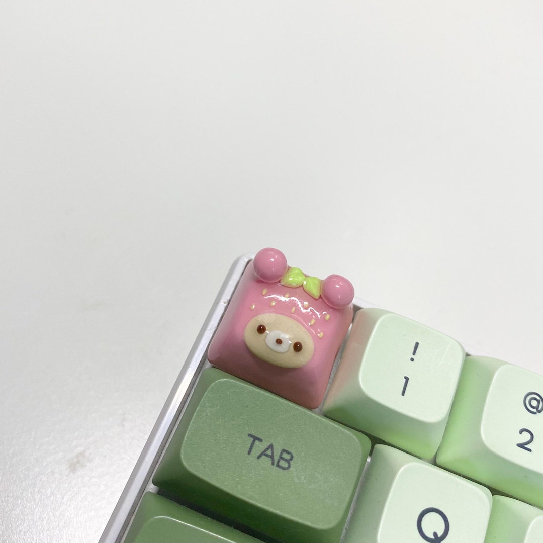 Strawberry Bear Keycap Artisan Keycaps - Etsy