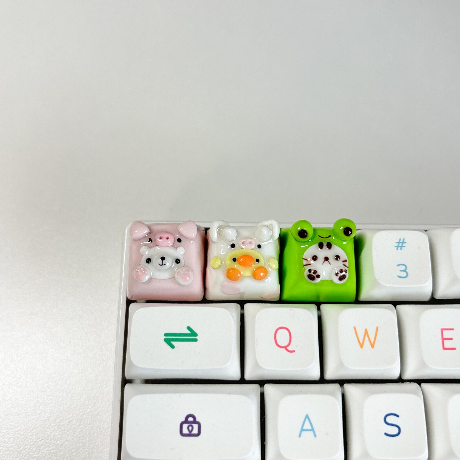 Animal Keycaps | Cow, Pig, Frog, Bear, Duck, Cat Keycaps | Artisan ...