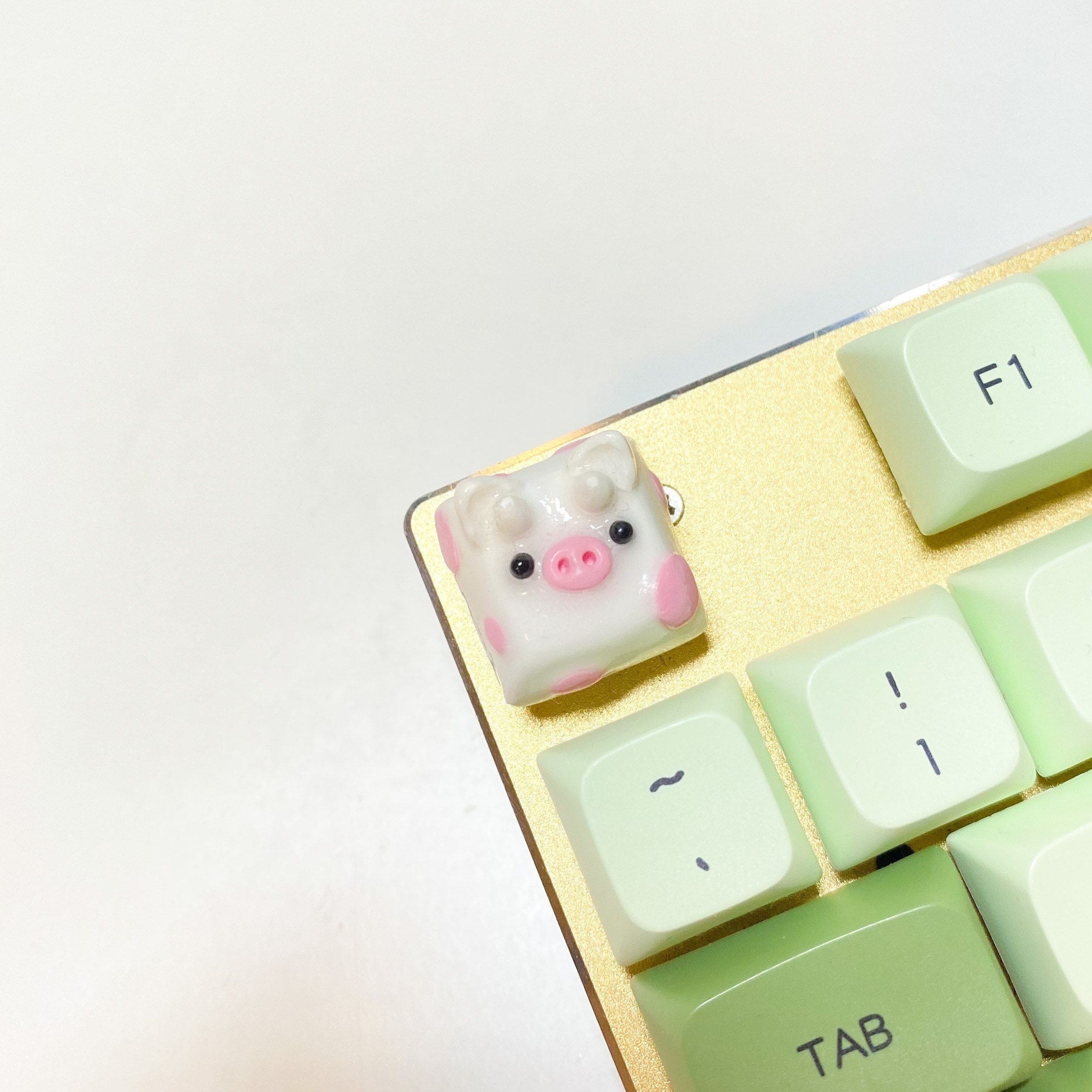 Strawberry Cow Keycap Artisan Keycap Cute Keycap - Etsy