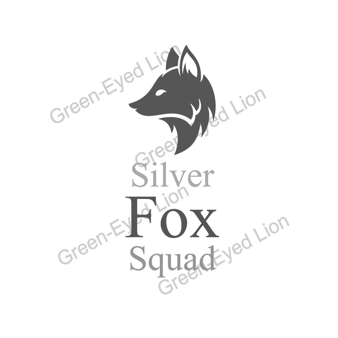 Silver Fox Squad Digital File Fox Head File for T-shirts, Calendars ...