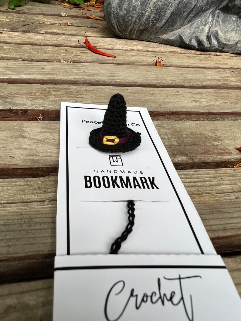 Crochet Witch Hat Bookmark, Halloween Spooky Reader Gift - Etsy