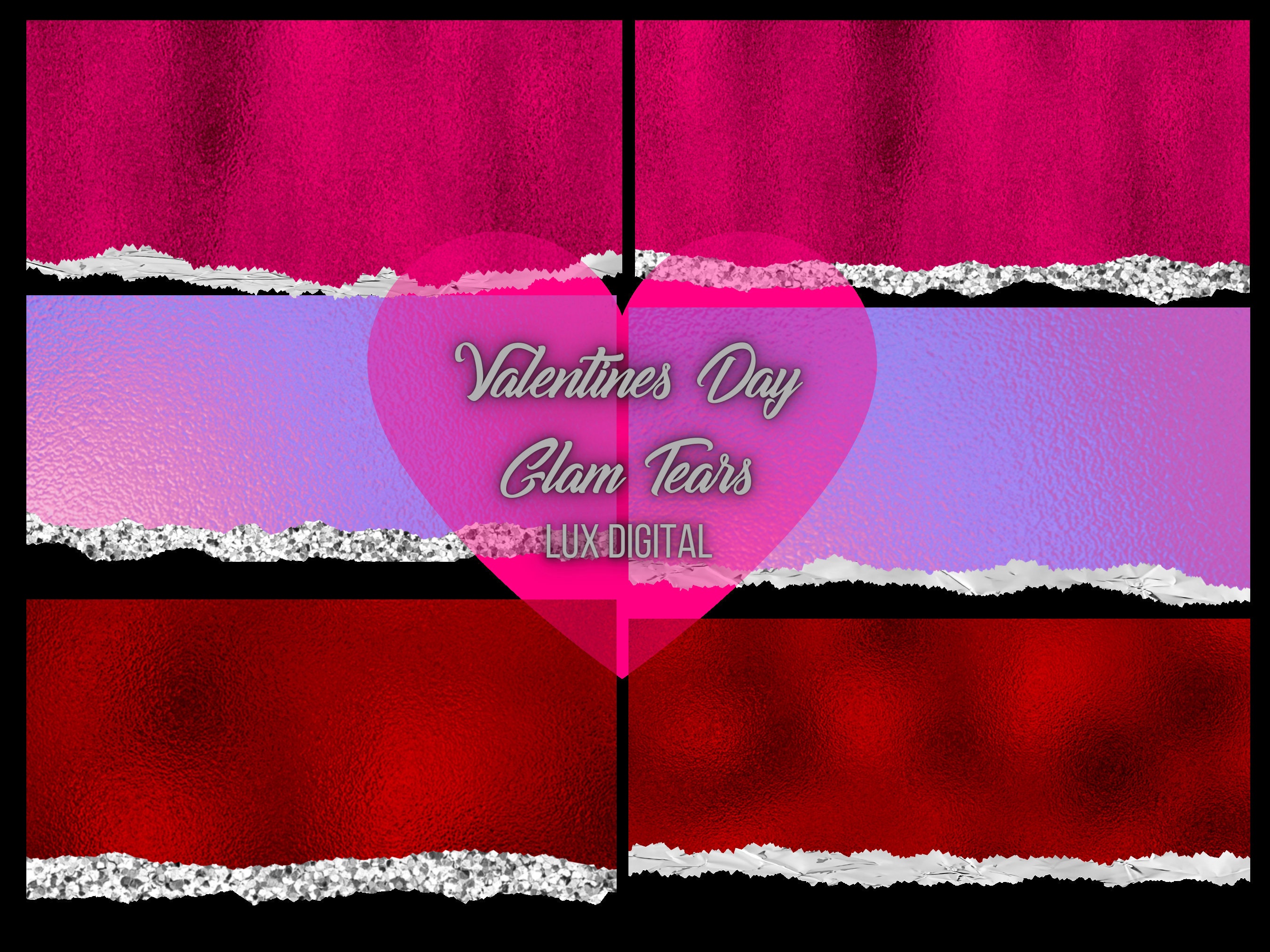 Glam Tears Valentines Tears Clipart, Glitter Valentines Day Tear ...