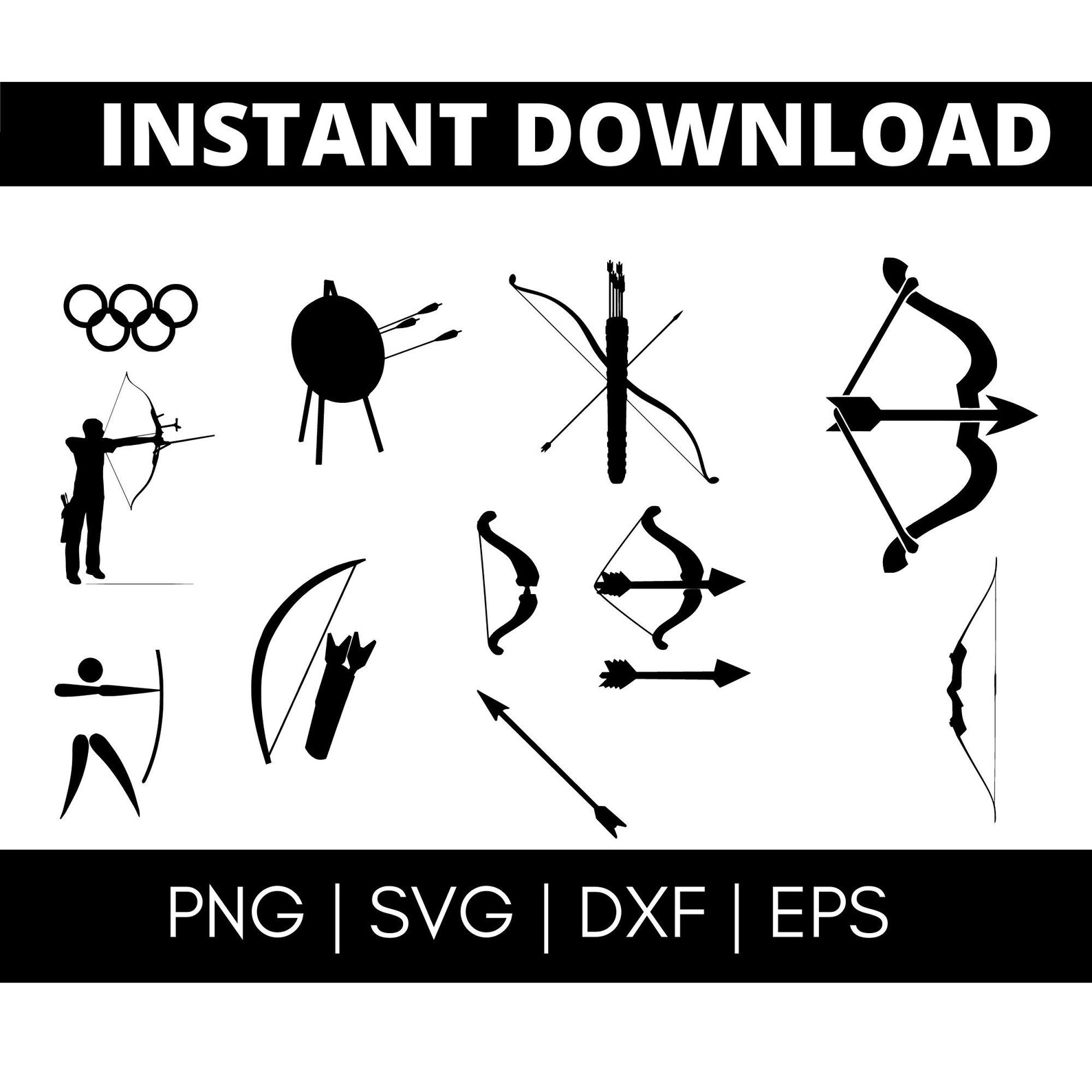 Archery Svgs Pack | | for Cricut/silhouette Svg for T Shirt or Mug ...