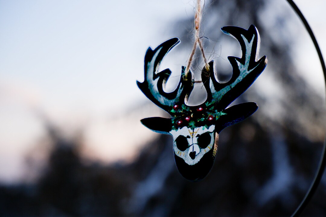 Hand-painted Wooden Christmas/jule Decorations Set Black - Etsy