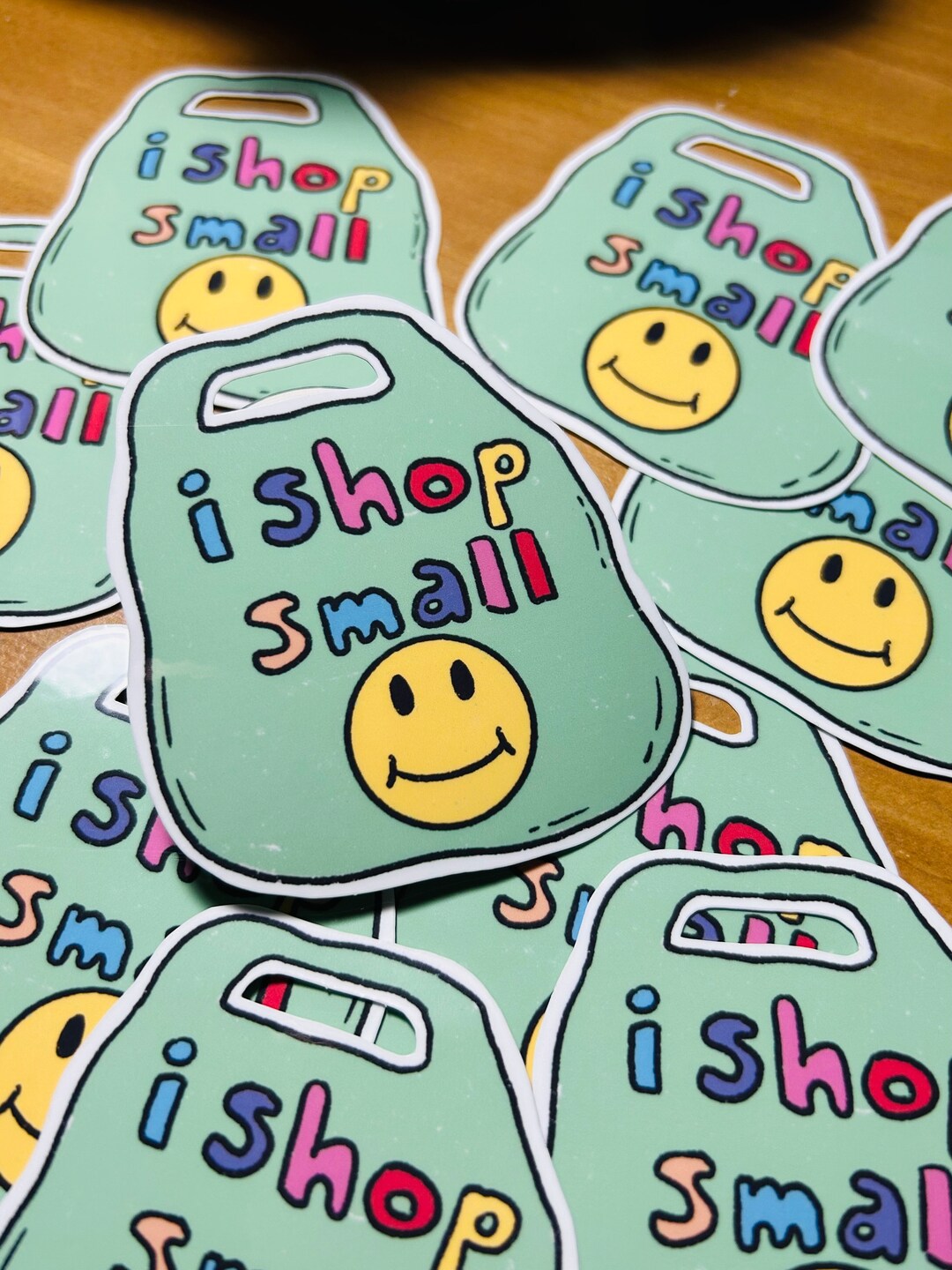 I Shop Small Vinyl Sticker - Etsy