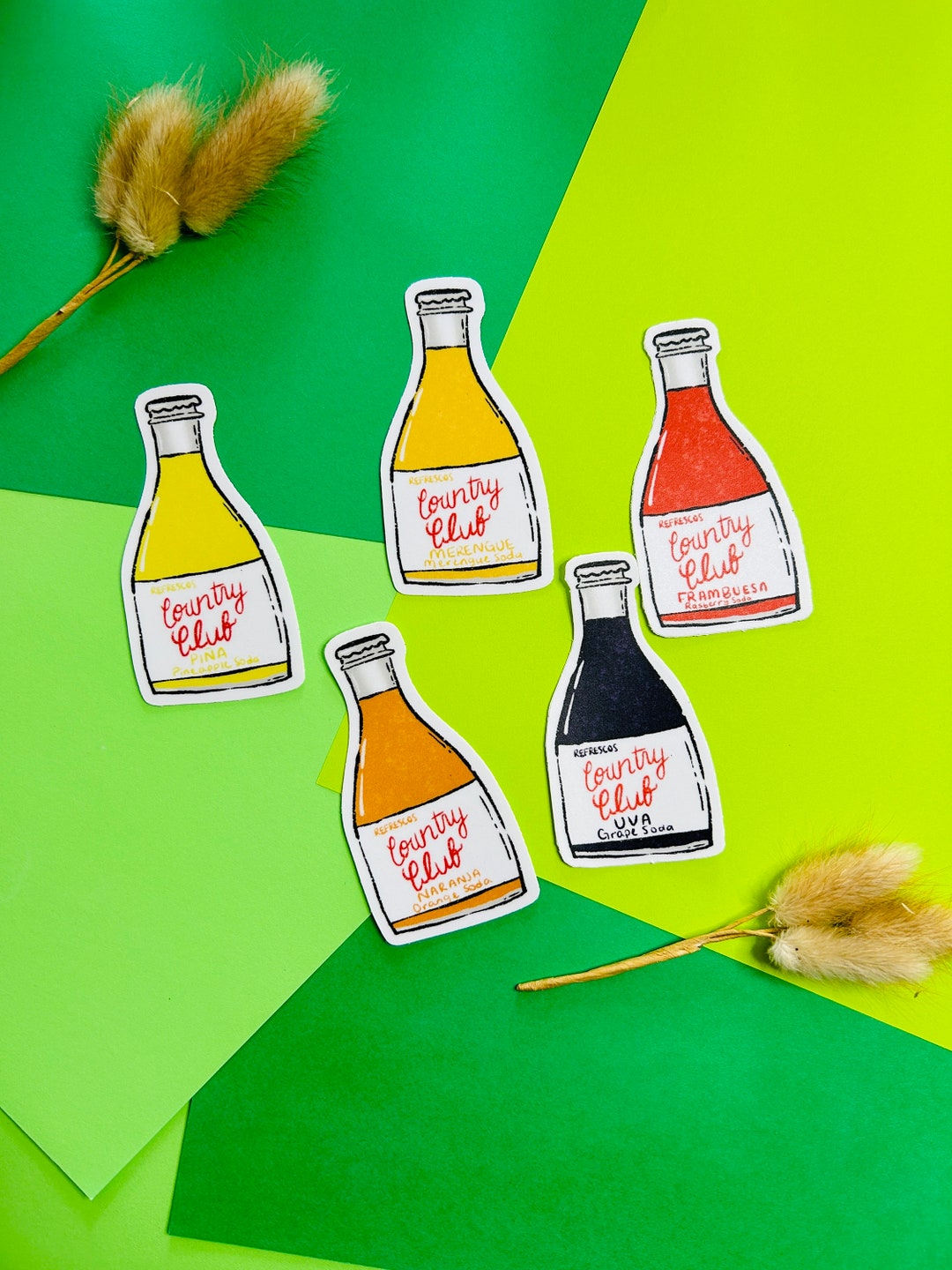 Country Club Soda Vinyl Sticker Set: Dominican Pop Stickers - Etsy