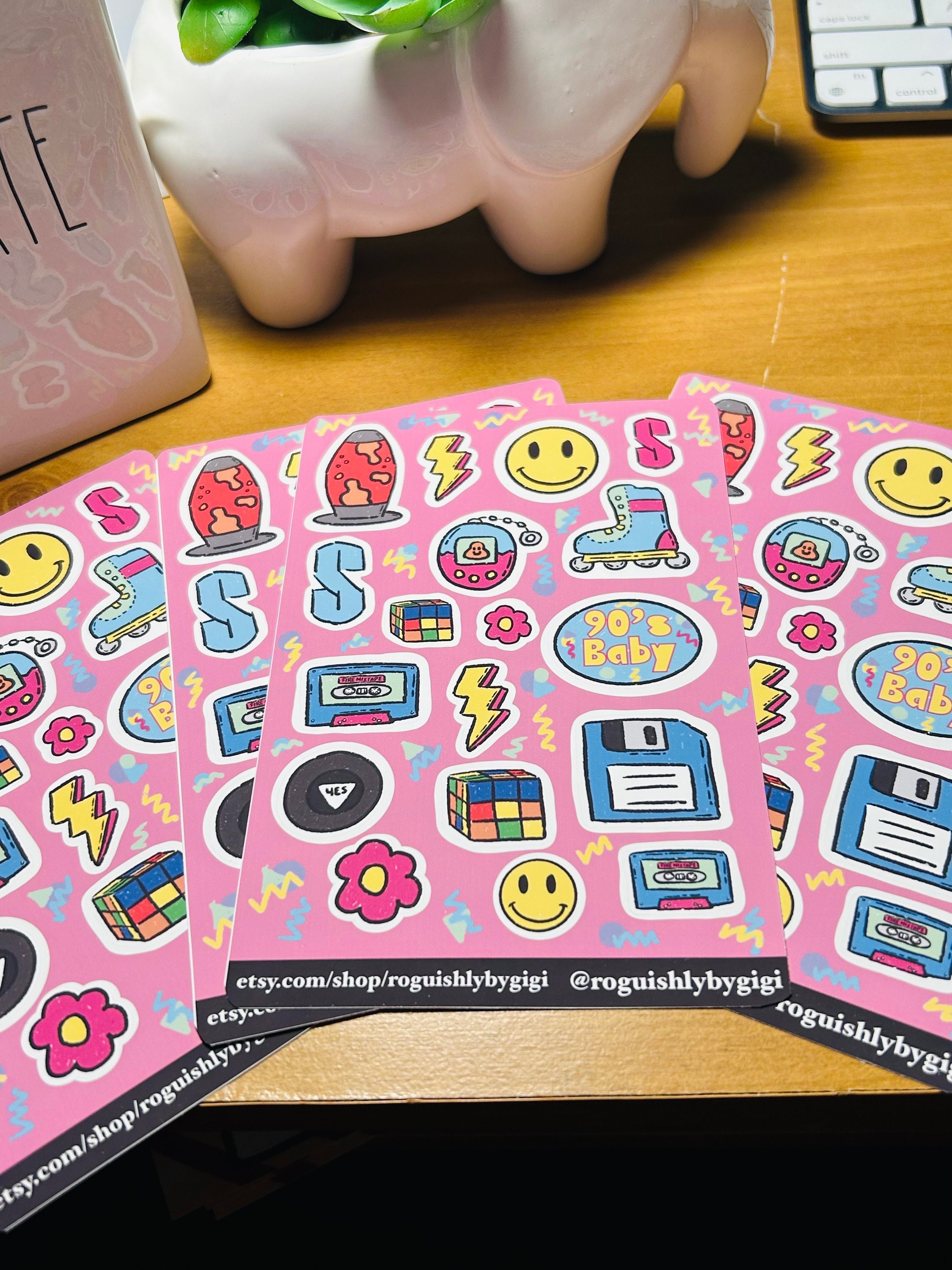 90's Planner Sticker Sheet, Bullet Journal, Scrapbook - Etsy
