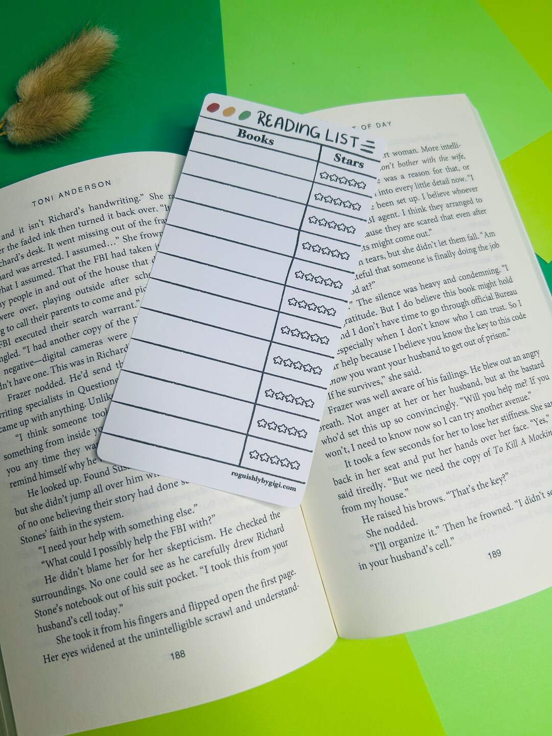 Reading List Bookmark for Book Lovers, Book Tracker Literature, to Be ...